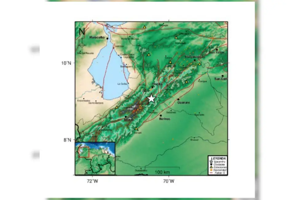 Funvisis reporta sismo de magnitud 3.4 al sureste de Valera